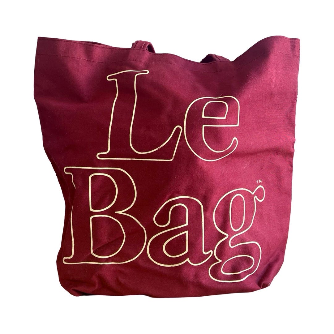 Vintage 80’s Iconic Le Bag Canvas Tote Burgundy Plum - Etsy
