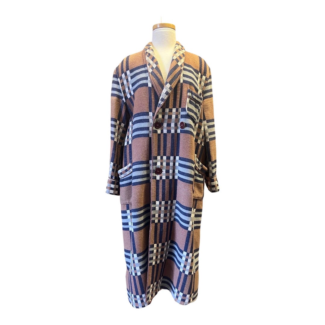 Vintage 60s/70s Beacon Mens Plaid Robe House Coat - Etsy