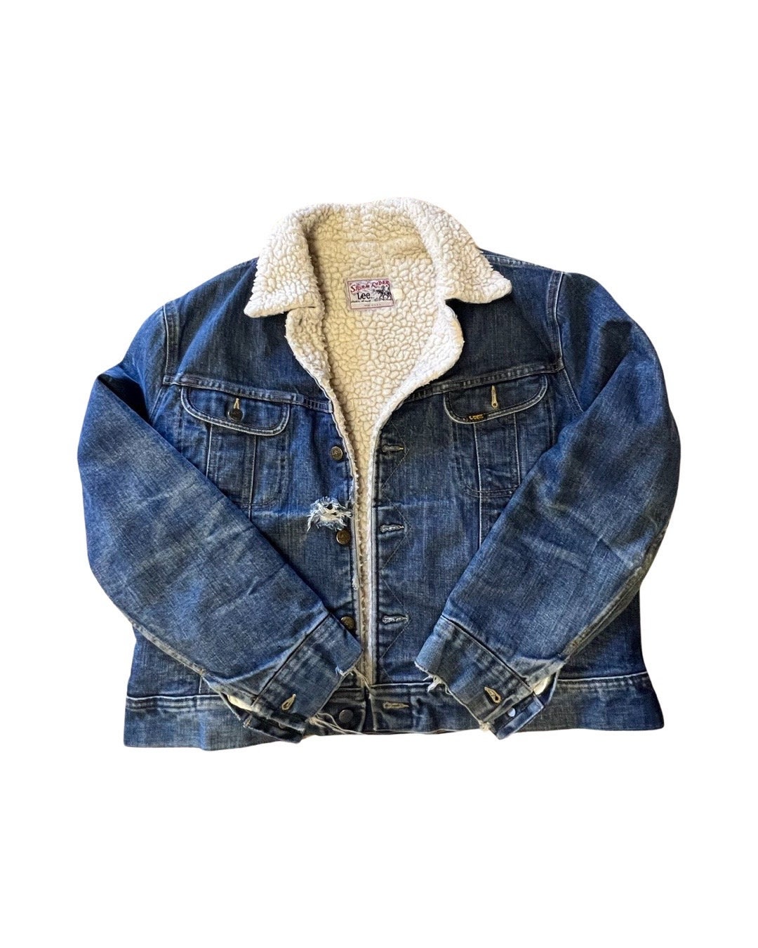 Vintage Lee Storm Rider Denim Sherpa Jacket - Etsy