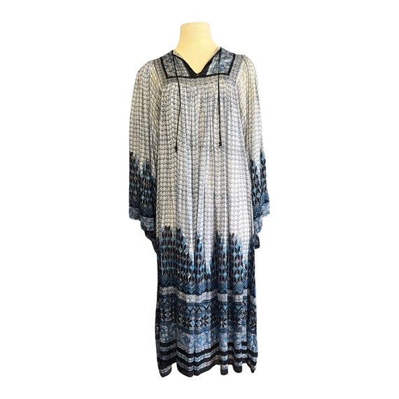 Vintage Ritu Kumar for Monsoon Silk India Block Print… - Gem