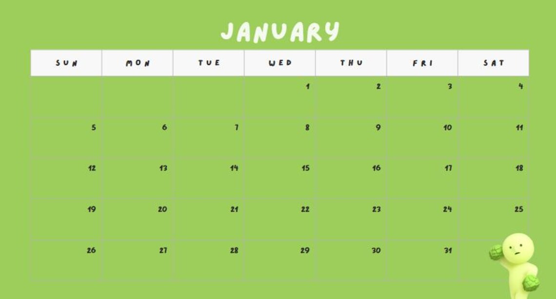 2025 Smiski Themed Calendar Printable | Kawaii Desk Calendar | Digital ...