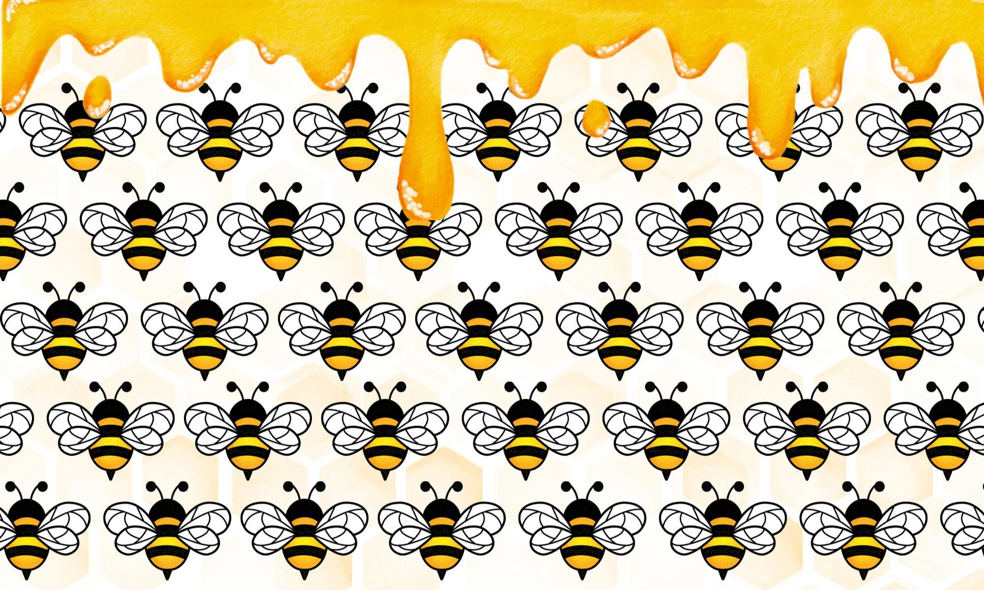 Bumblebee Desk Mat - Stylish Office Decor, Cute Work Desk Accessory ...