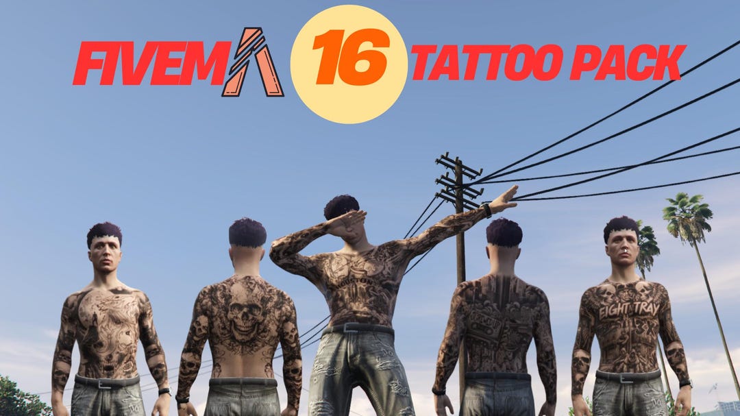 Fivem 16 Exclusive Tattoos Pack - Etsy