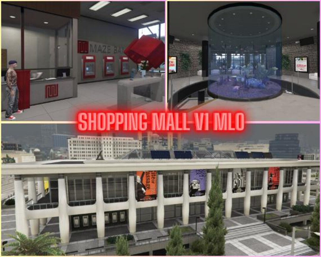 FiveM Shopping Center MLO | FiveM Mega Mall MLO | Immersive Mall with ...