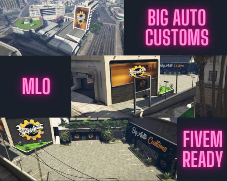 Big Auto Customs Fivem MLO | Mechanic Shop MLO Fivem | Fivem Ready MLO ...