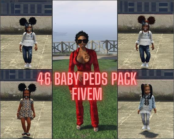 46 Baby Peds Pack Fivem | Fivem Ready Baby Peds | Custom Baby Peds ...