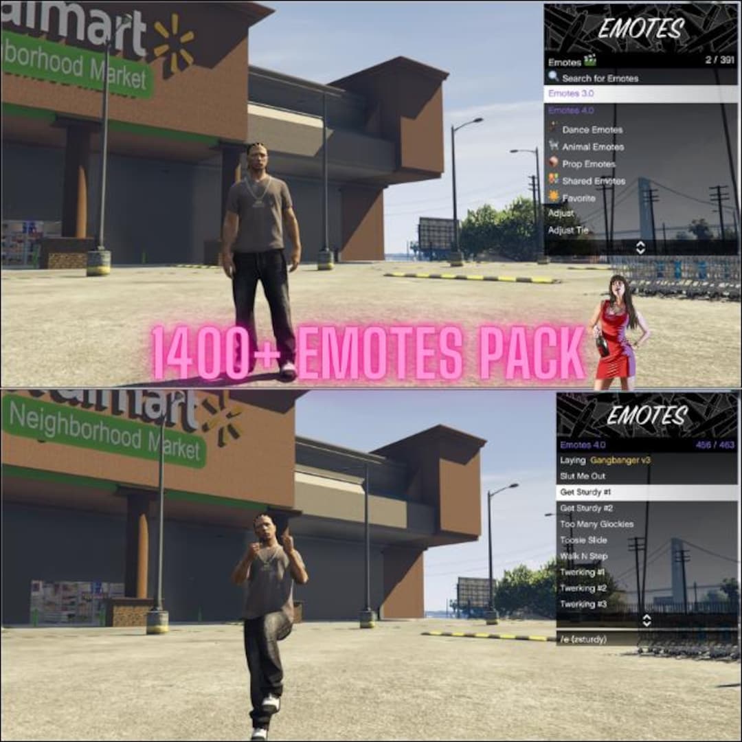 Fivem 1400+ Emotes Pack | Custom Animations for Roleplay | Fivem Emote ...