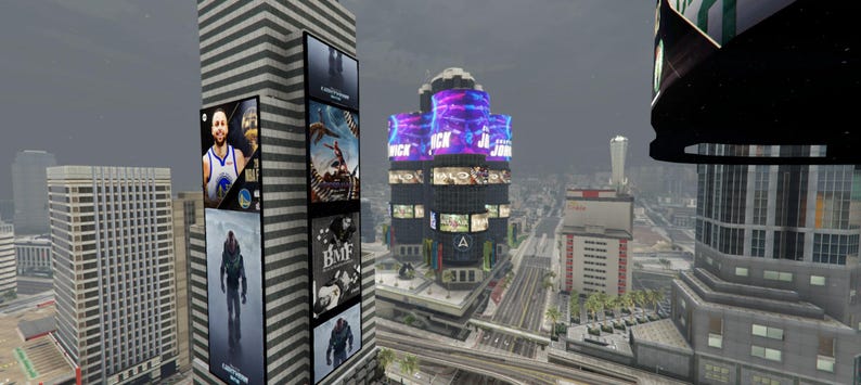 Animated Skyline Banner for Fivem | 5 Skyscrapers | Animated Banners ...