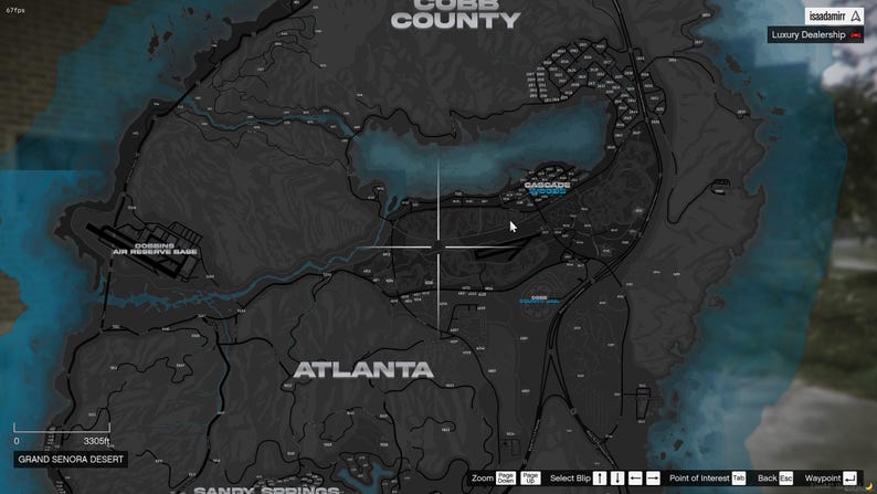 Black Atlanta Minimap Fivem Ready With Postals - Etsy Australia