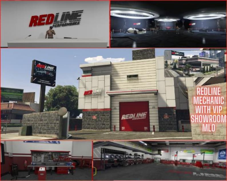 Redline Mechanic & VIP Showroom MLO for Fivem | Mechanic MLO | Fivem ...