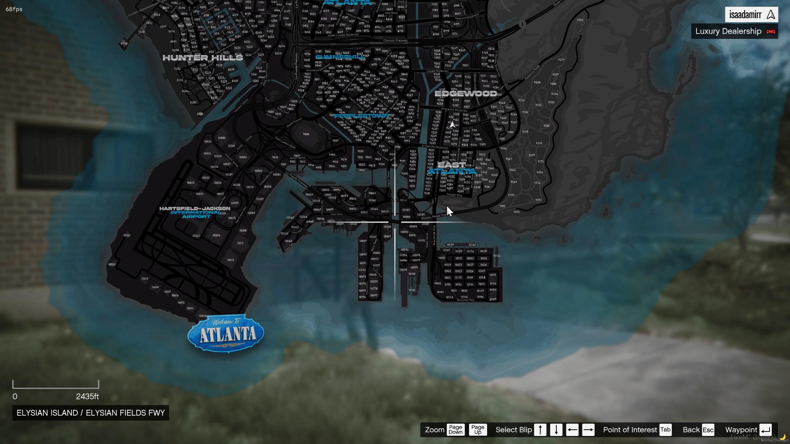 Black Atlanta Minimap Fivem Ready With Postals - Etsy