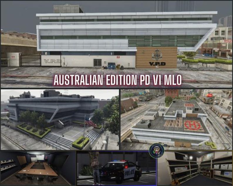 Fivem Australian Edition PD MLO | Fivem Ready MLO | Fivem Police Dept ...
