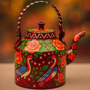 Buy Hand Painted Tea Kettle and Chainak Online – Traditional Indian and ...