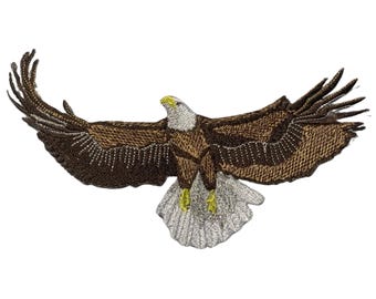 American Bald Eagle Patch Iron Sew on Jacket T Shirt Bird Embroidered Badge - Etsy