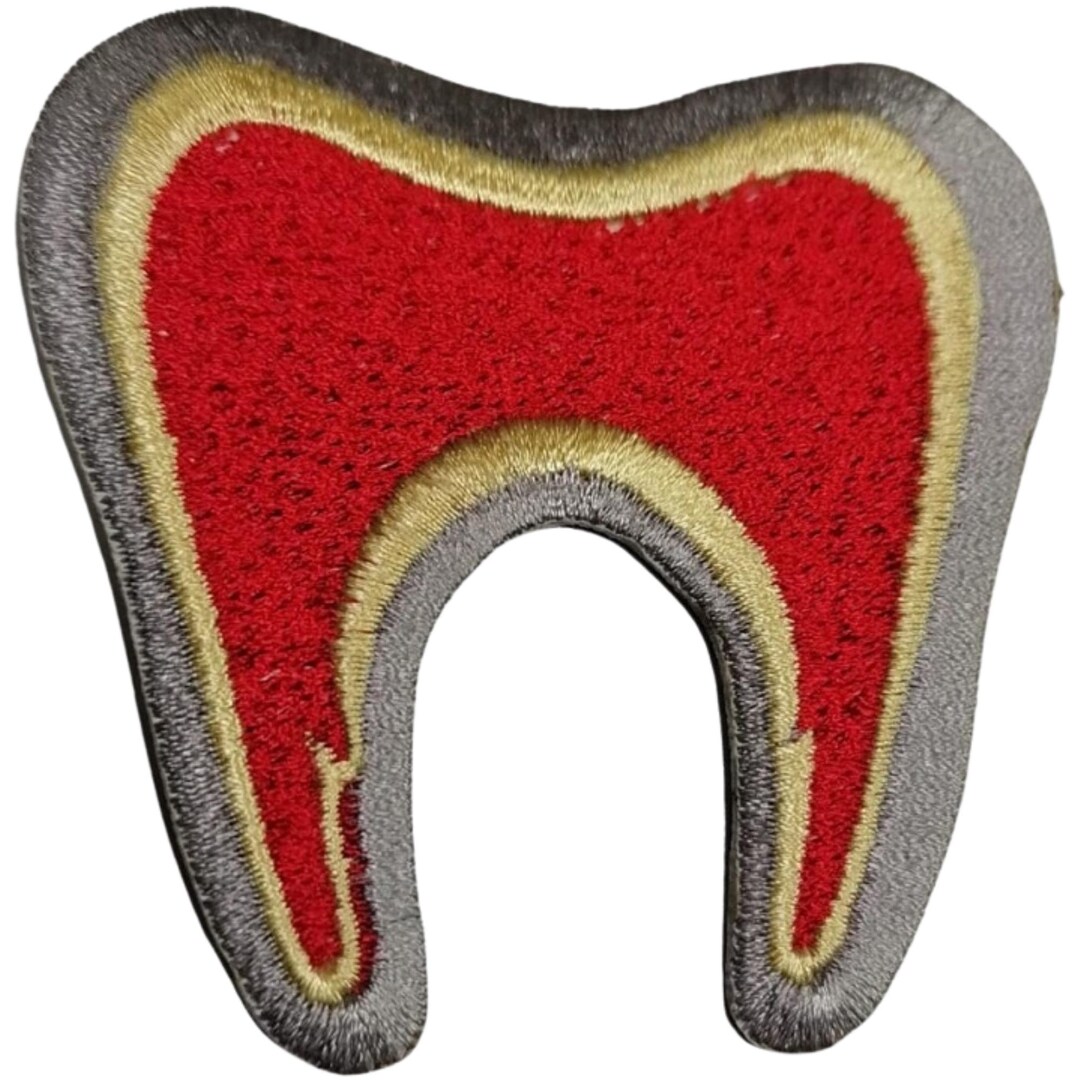 Human Tooth Iron on Embroidered Patch Sew on Applique Clothing Jacket ...