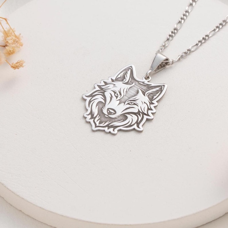Silver Wolf Pendant Necklace - Animal Spirit Jewelry - Wilderness Gift ...