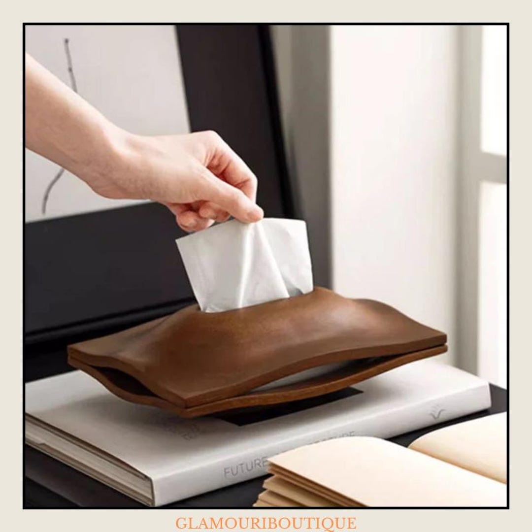 Handmade Wood Tissue Holder Wood Hill Tissue Box , Elegant Tabletop ...