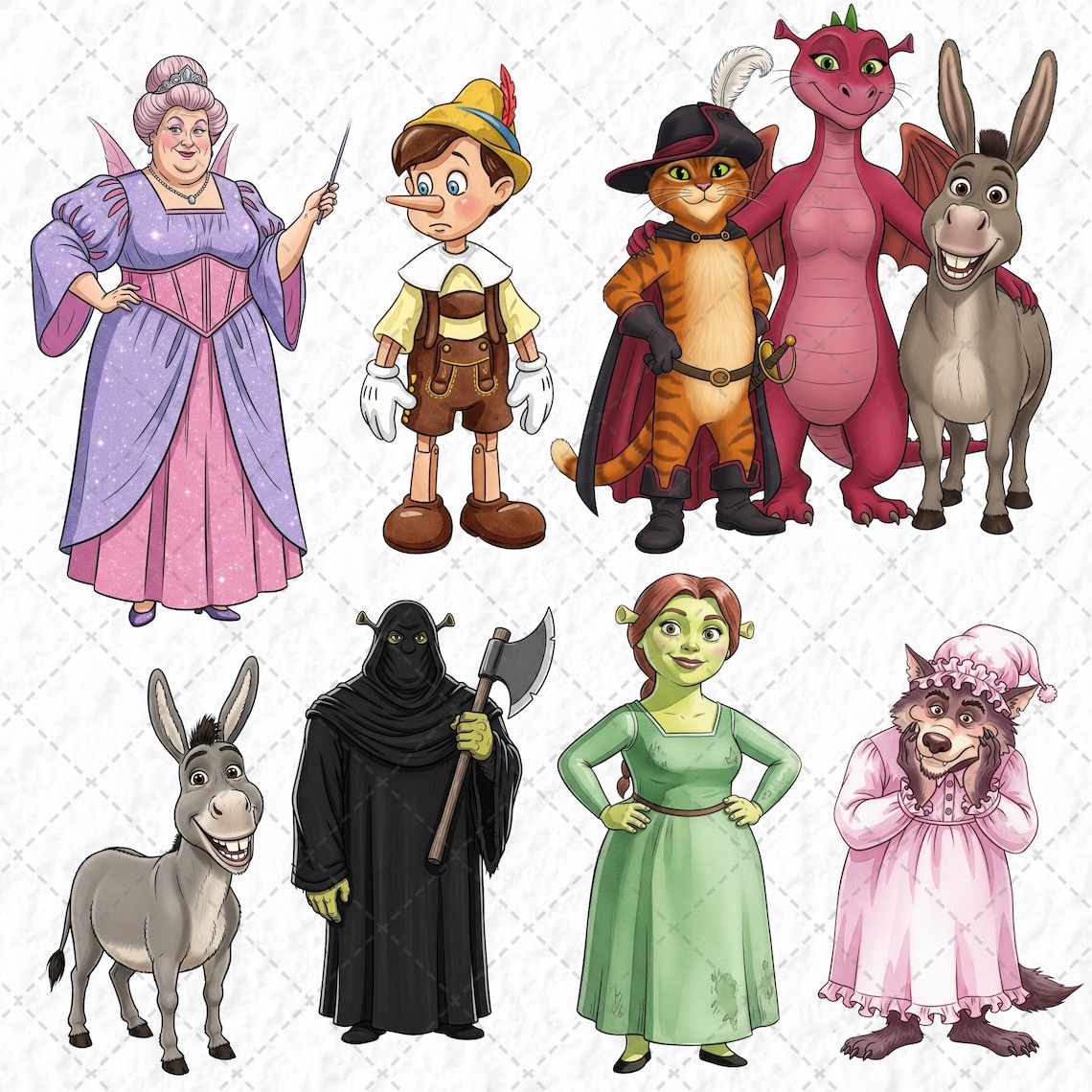 Shrek PNG Bundle, 24 Shrek Cliparts, Instant Download, Shrek Birthday ...