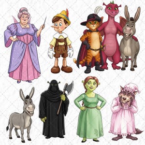 Shrek PNG Bundle, 24 Shrek Cliparts, Instant Download, Shrek Birthday ...