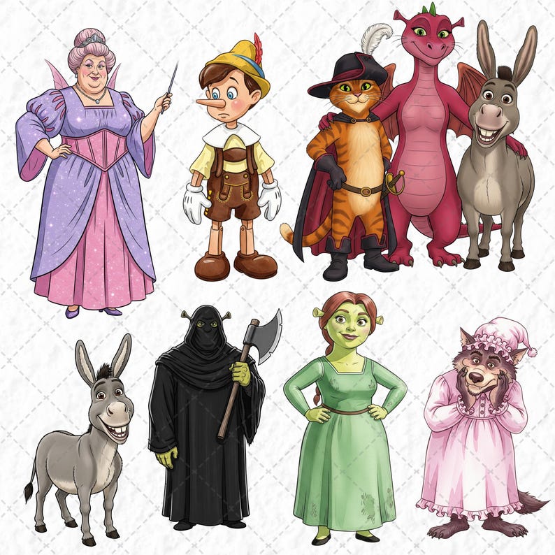 Shrek PNG Bundle, 24 Shrek Cliparts, Instant Download, Shrek Birthday ...