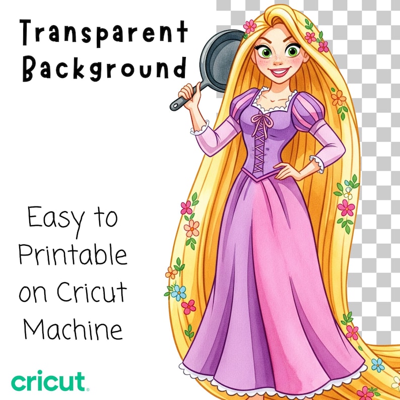 Clipart de acuarela de Rapunzel, Princesa de acuarela, Princesa de ...