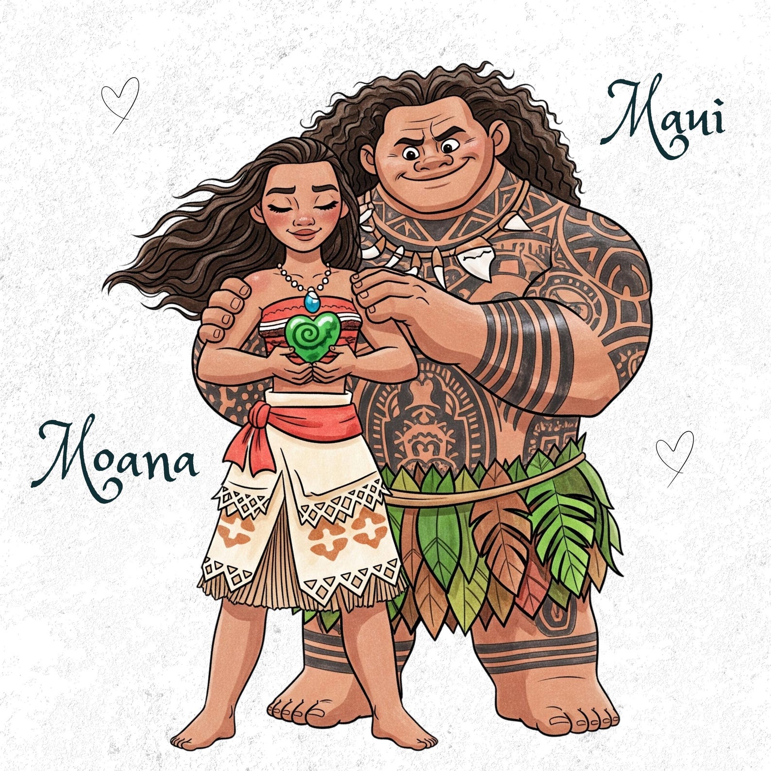 Moana Clipart Bundle, Moana, Polynesian Princess, Maui, Heihei, Pua ...