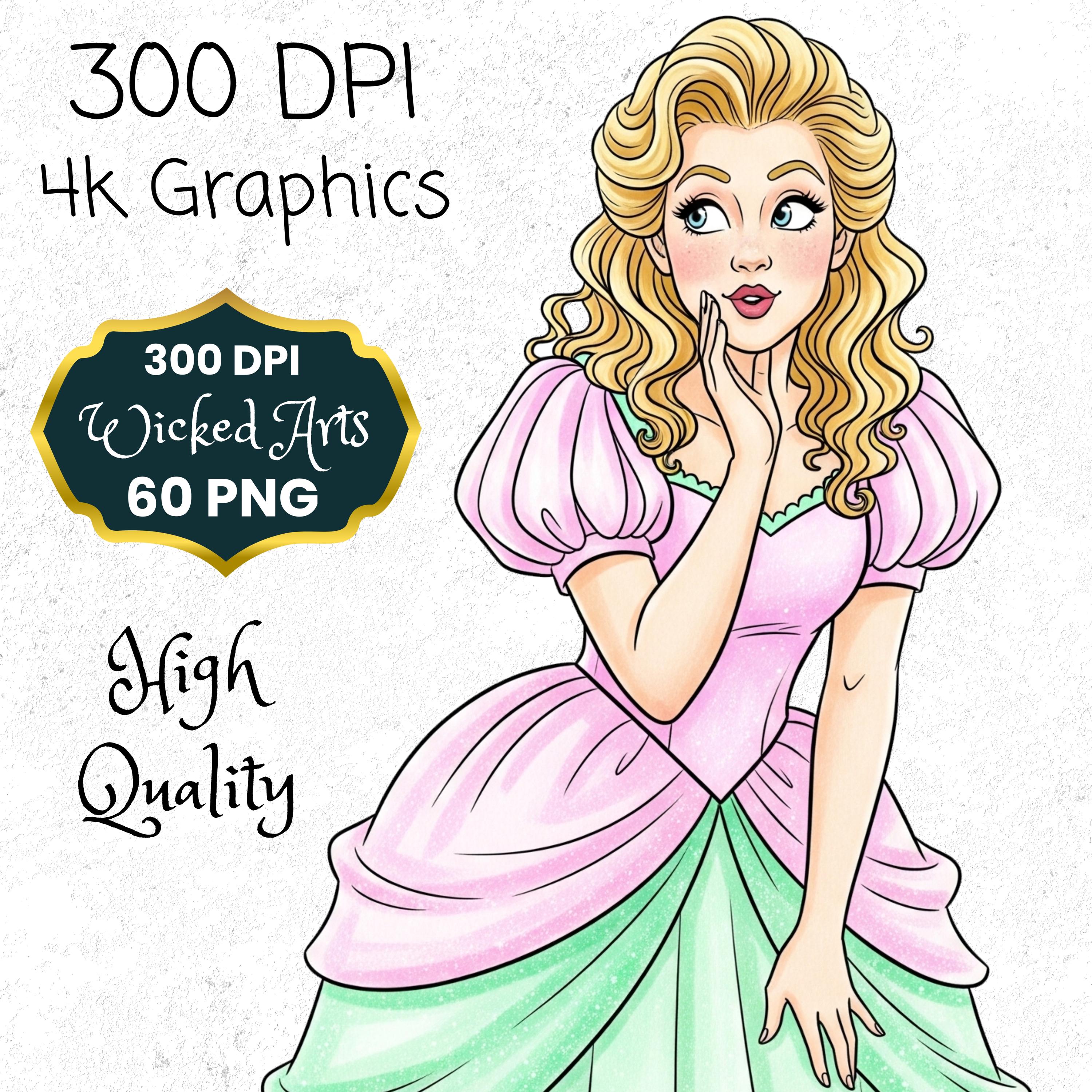 Wicked Watercolor Clipart Bundle, Elphaba Glinda PNG, Emerald City ...