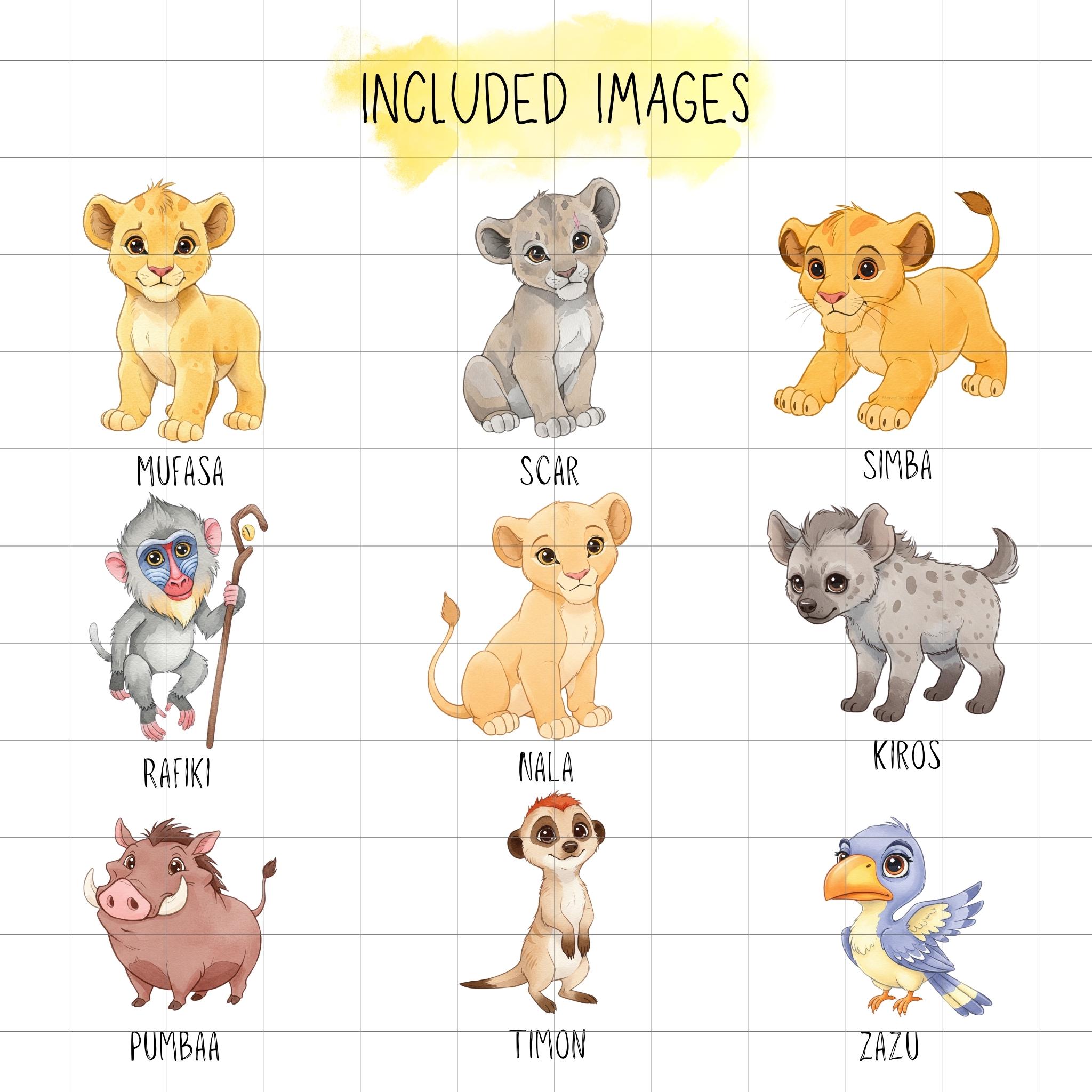 Mufasa: the Lion King, Mufasa 25 All Characters PNG SVG Clipart ...