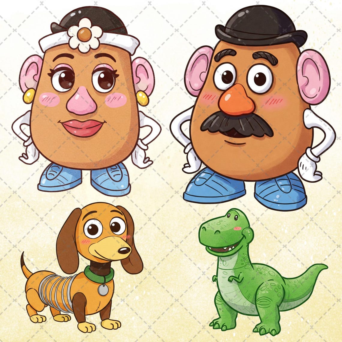 Toy Story Watercolor Clipart, 16 PNG Cute Cliparts, Woody, Buzz ...