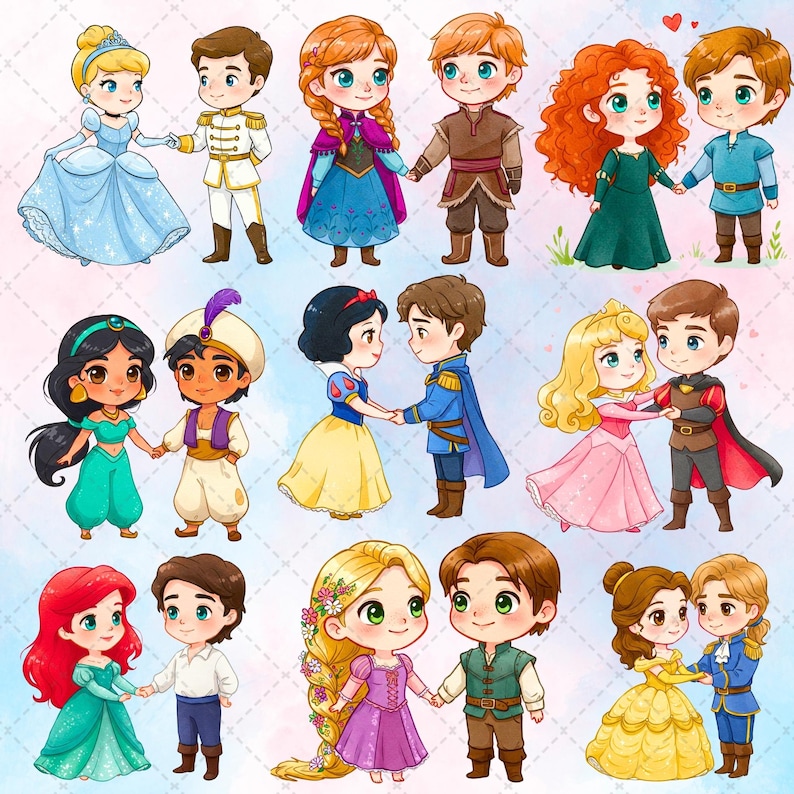 All Princes and Princess Cliparts Little Prince Princes, Hand Drawn ...