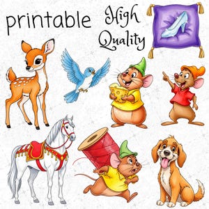 Cinderella Watercolor Clipart, Cinderella Princess PNG, Glass Slipper ...