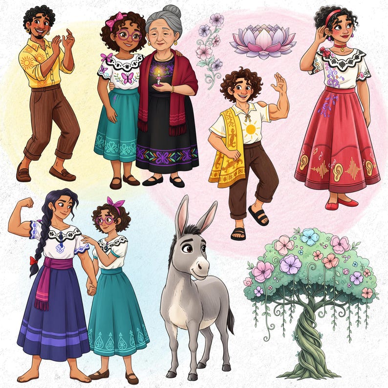 Encanto Clipart PNG, Mirabel, Luisa, Isabela, Casita, Madrigal Family ...