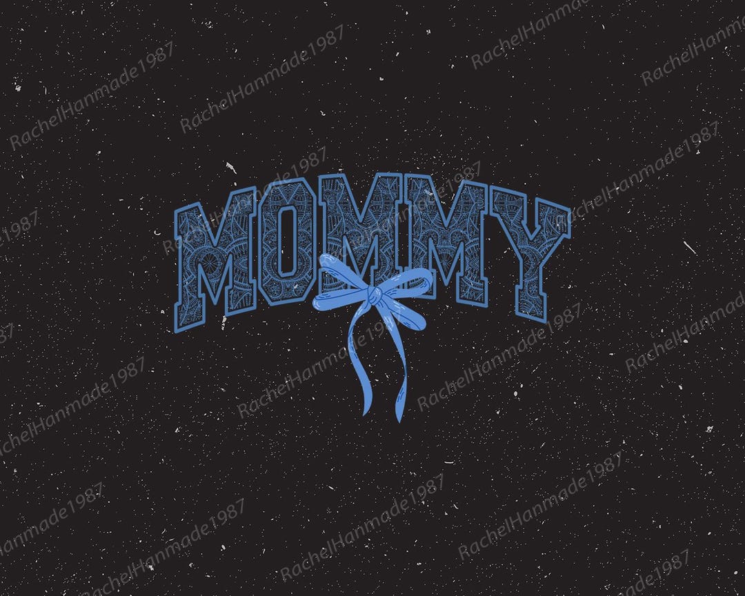 Coquette Mommy Bow Blue Png, Mama Bow Png, Mothers Day Gift, Girly Mama ...