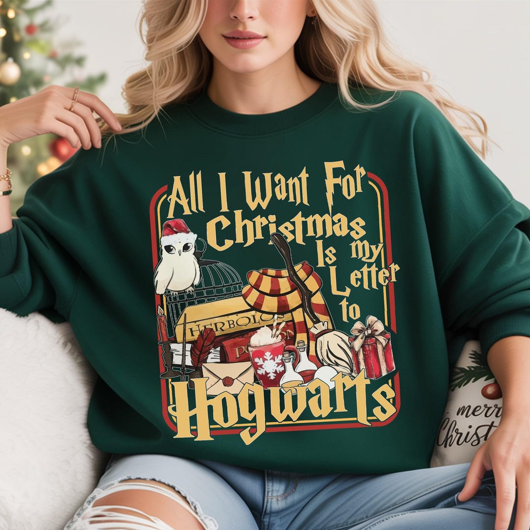 All I Want for Christmas is Letter to My Hogwarts Comfort Colors Shirt ...