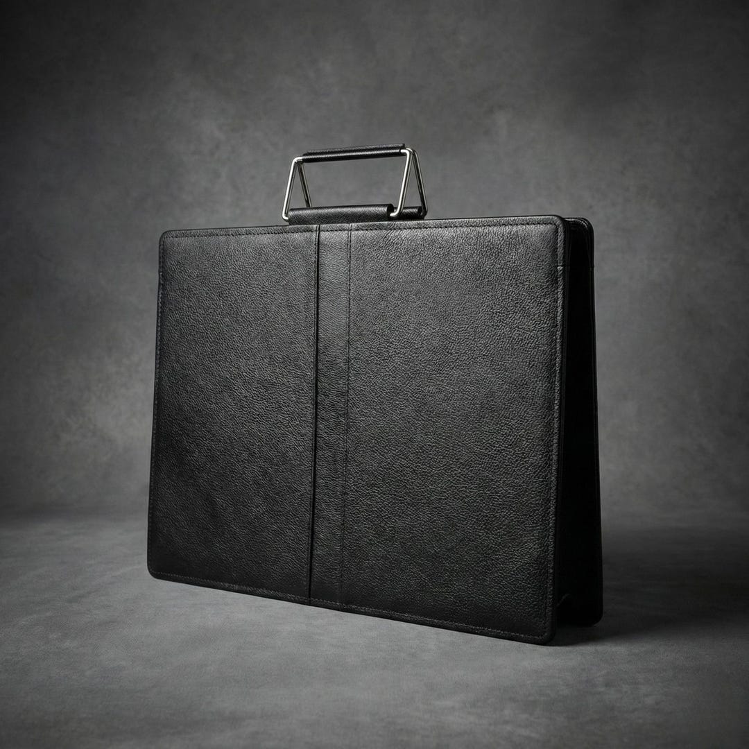 Premium Grade Real Leather Executive Briefcase | Large 17 Inch Laptop ...