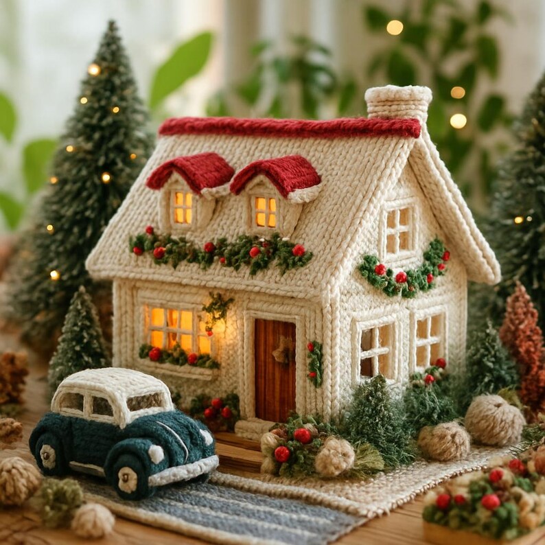 Crochet Christmas House Pattern: DIY Holiday Village Decor (PDF) - Etsy ...