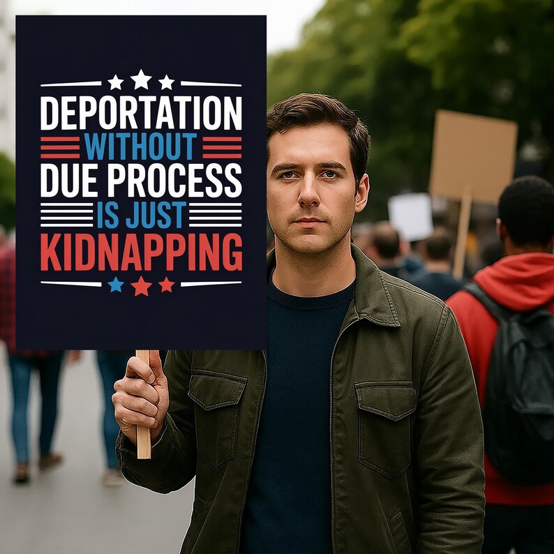 Deportation is Kidnapping Protest Sign: Political Activist Art (digital ...