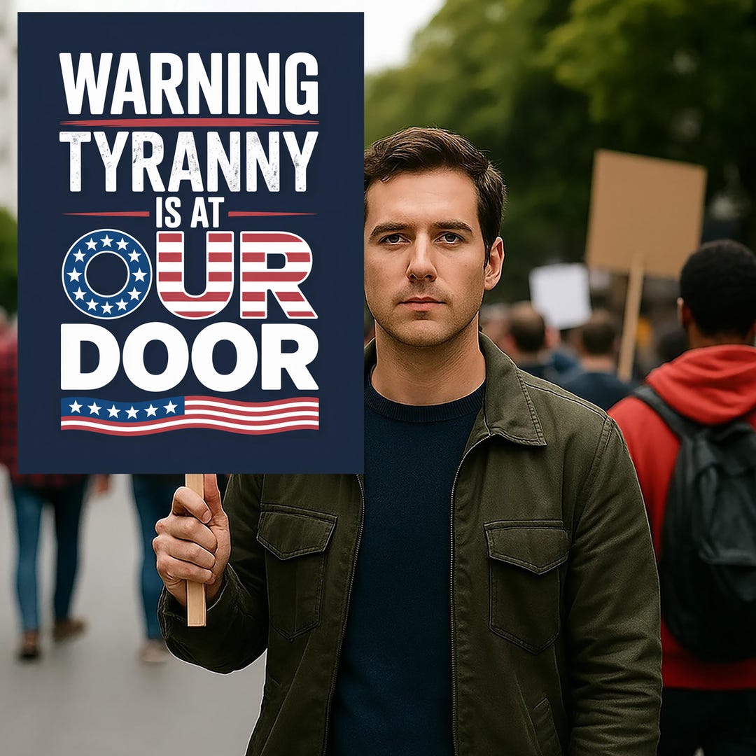 Tyranny No Kings Protest Sign, Political Activist Poster (digital ...
