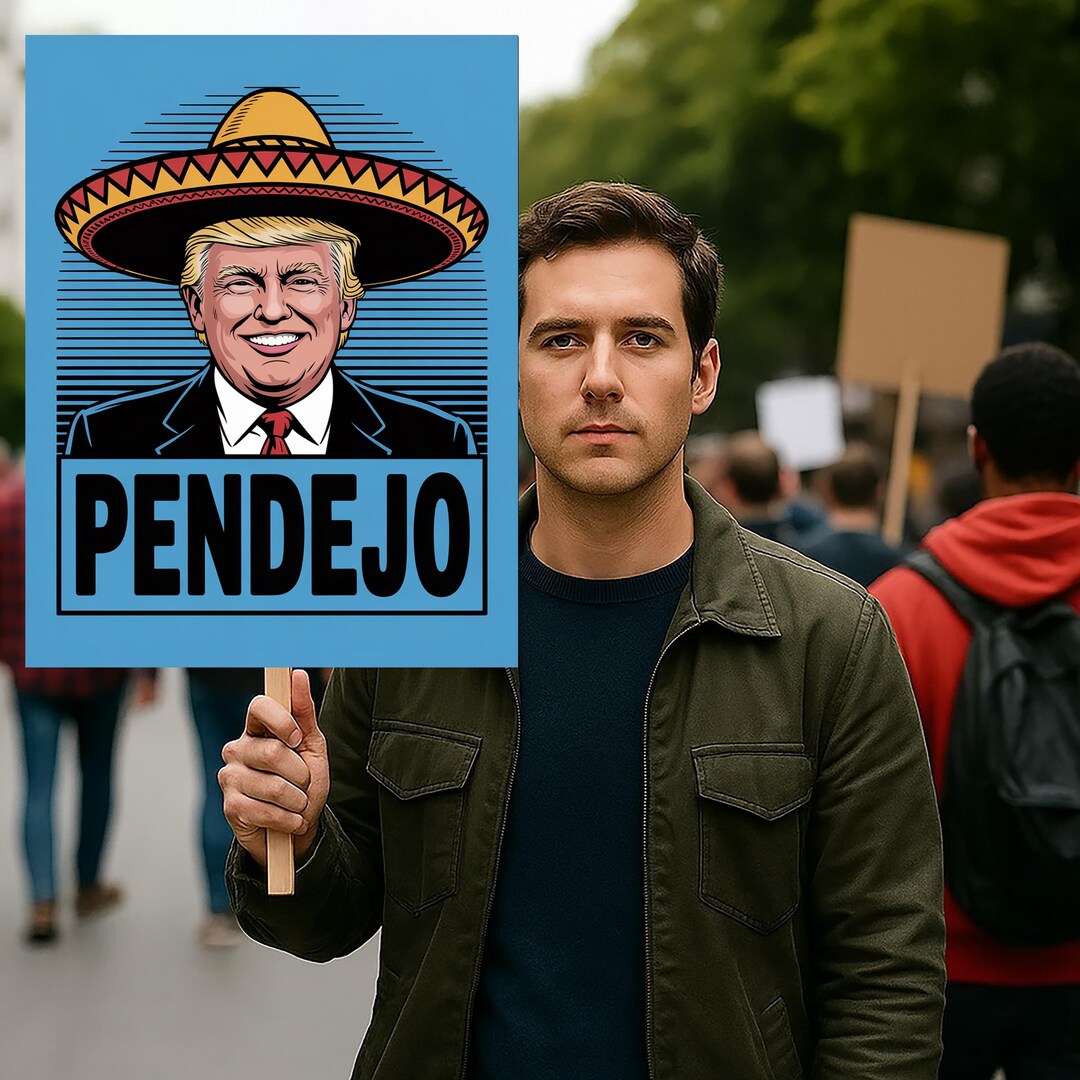 Pendejo No Kings in America Protest Sign PRINTABLE, Anti-trump Poster ...