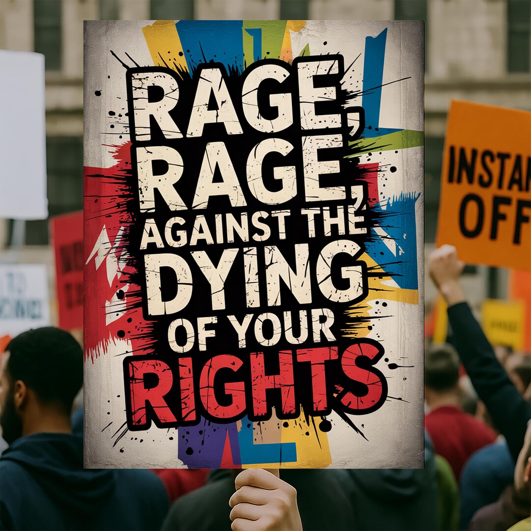 Rage Against the Regime Protest Sign: Activist Art (digital Download ...