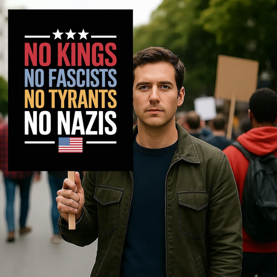 No Kings No Fascists No Nazis Protest Sign PRINTABLE, Anti-trump Poster ...