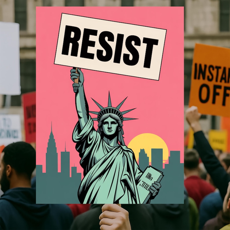 Resistance Protest Sign PRINTABLE, Anti-trump Poster Sign, Political ...