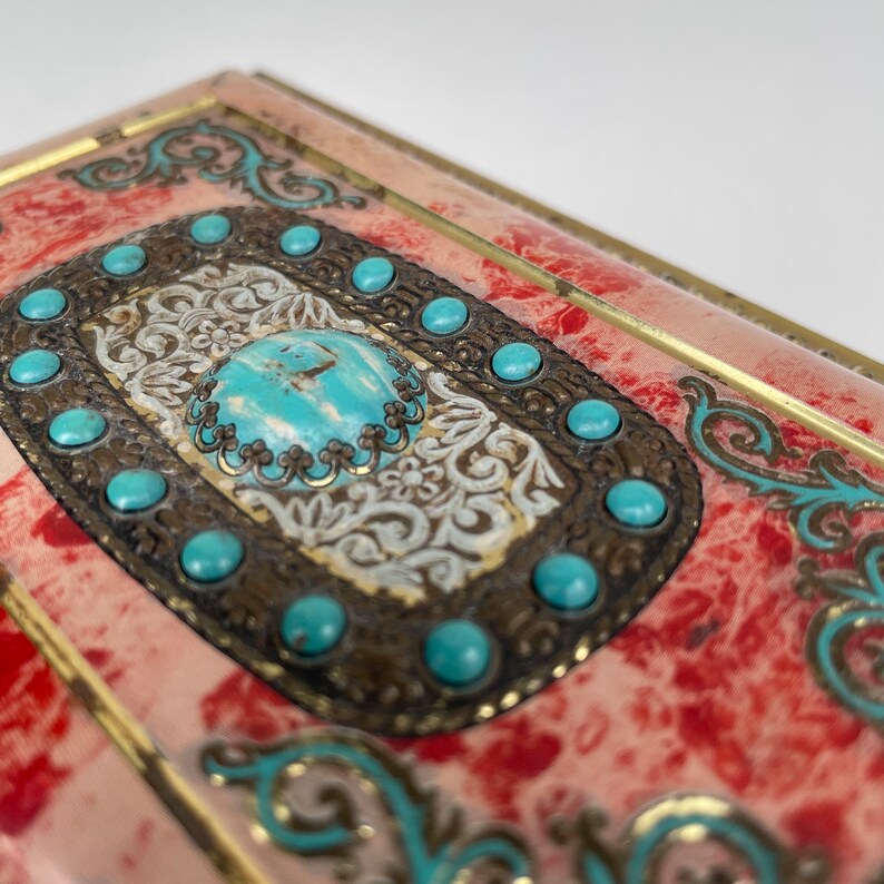 Vintage Klann Quality Western Germany Tin Box Gold With Faux - Etsy