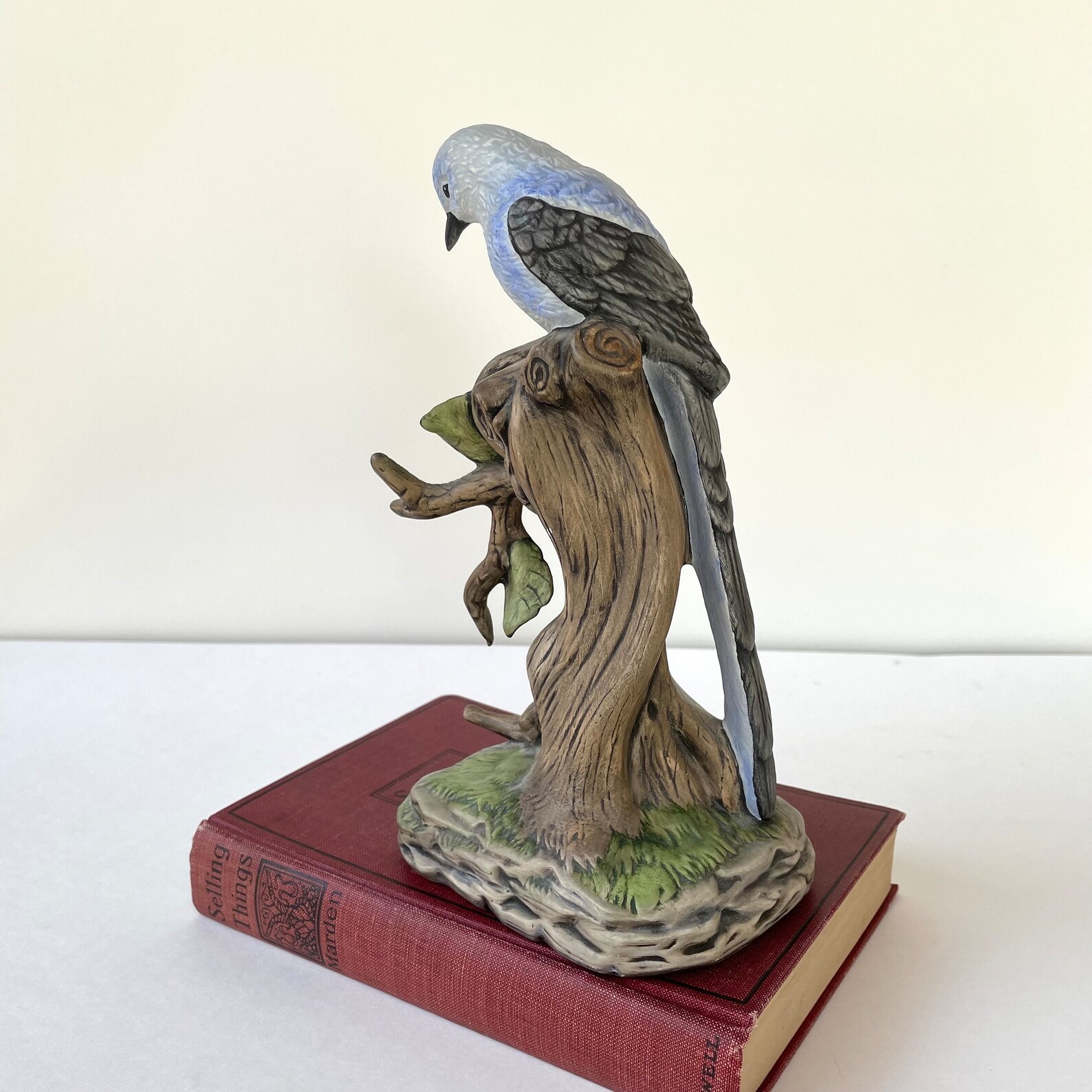 Vintage Ceramic Hobbyist Bird on a Tree, With a Very Long Tail, Signed ...
