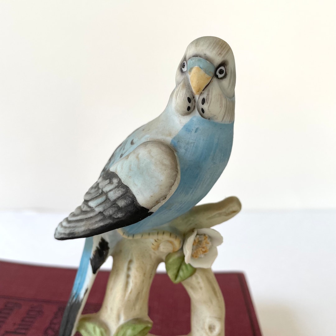 Vintage Blue Parakeet Bird Ceramic Figurine, 1950s 1960s - Etsy