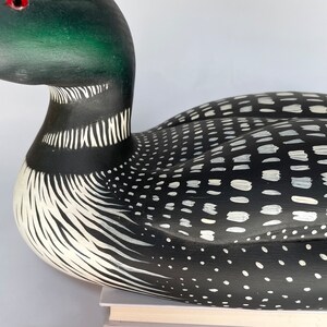 Vintage Common Loon Wood Decoy, Hand Carved and Painted by S.F. Hill ...