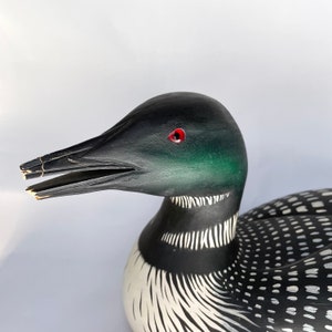 Vintage Common Loon Wood Decoy, Hand Carved and Painted by S.F. Hill ...