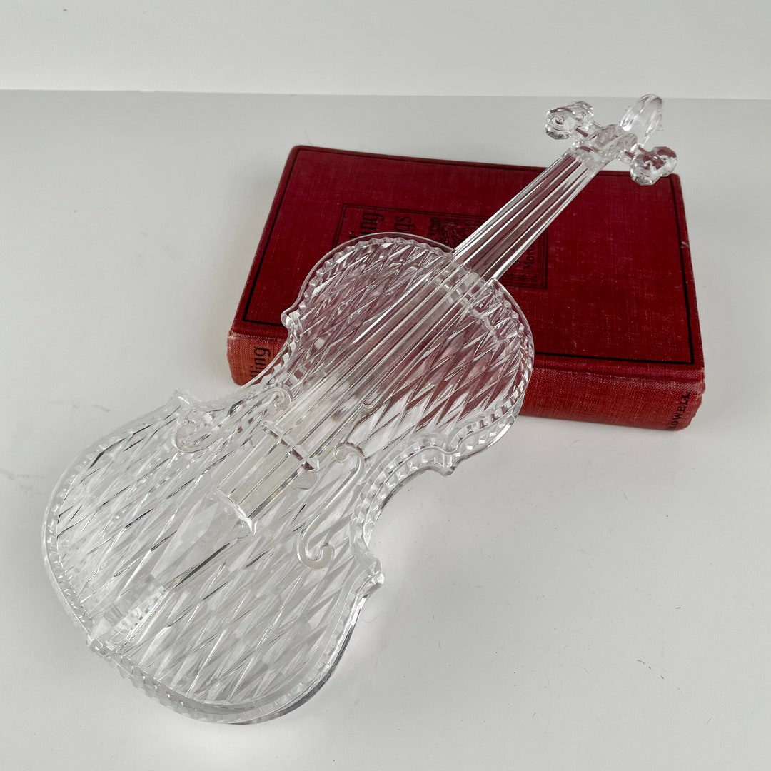 Vintage Clear Plastic Acrylic Violin Trinket Box, Faceted and Fancy - Etsy