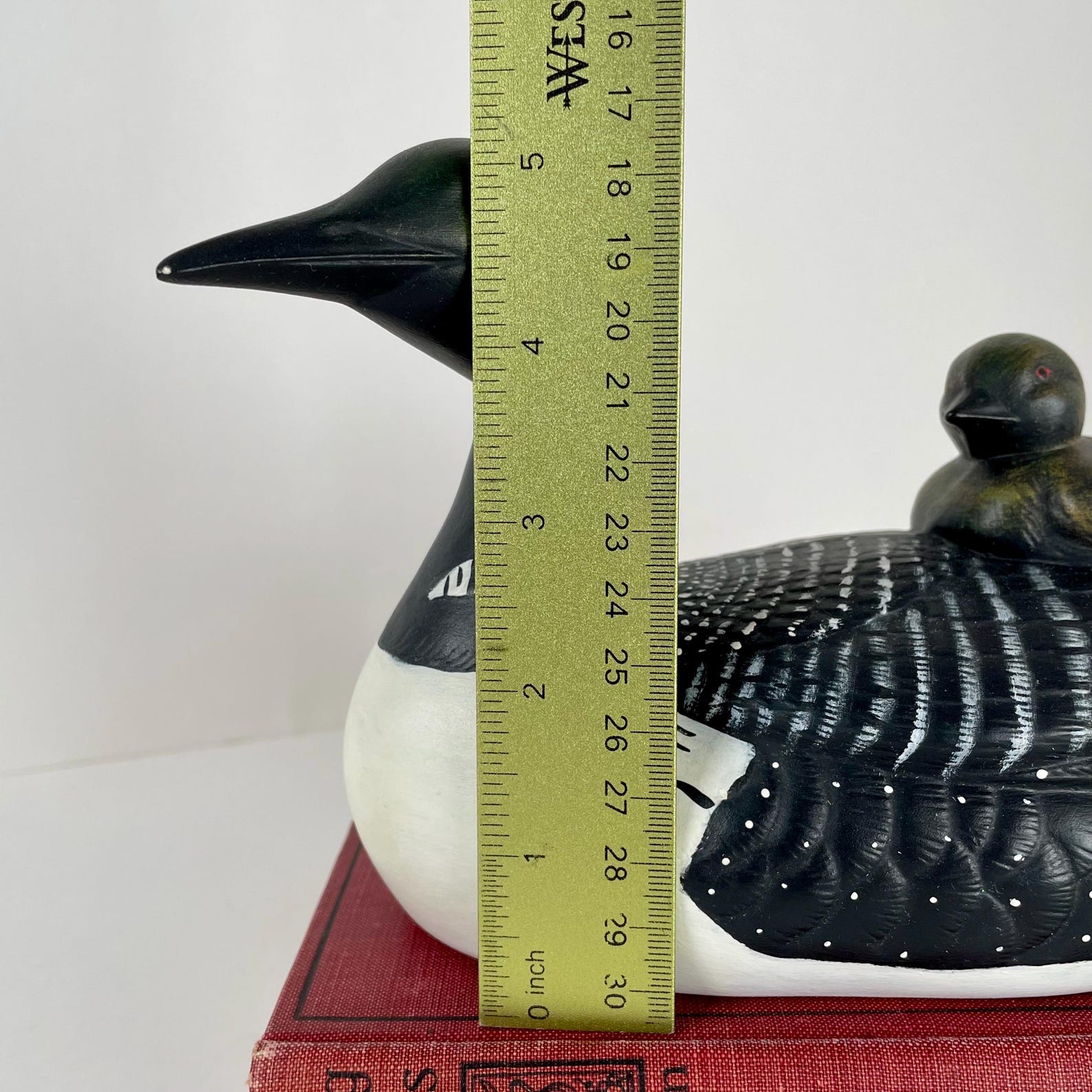 Vintage Large Ceramic Loon With Baby, Hand Painted Hobby Piece - Etsy
