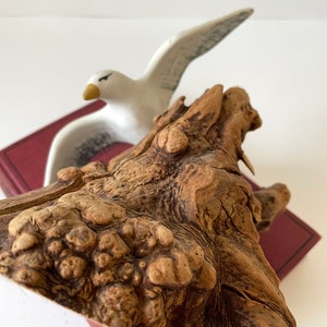 Vintage Large Ceramic Flying Seagull on Chunk of Wood Very - Etsy